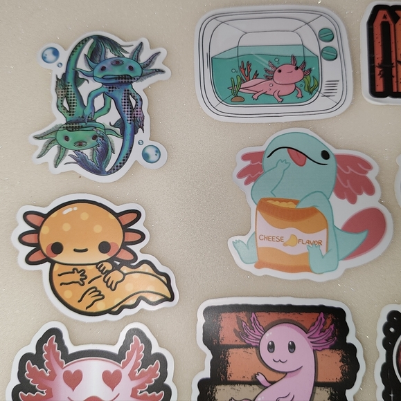 Office | Set Of 18 Cute Fantasy Axolotl Stickers | Poshmark